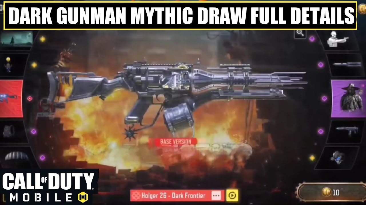 *NEW* Codm Dark Gunman Mythic Draw | Holger-26 Dark Frontier & Kruger ...