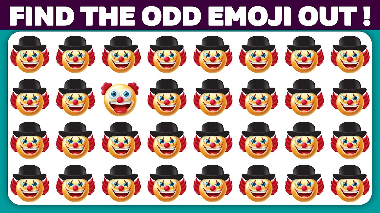 FIND THE ODD EMOJI OUT! | EMOJI GAME | FUN & EDUCATION | CAN YOU FIND ...
