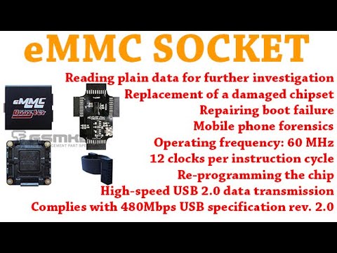 eMMC SOCKET All in one SUPPORTS BGA - 153/169, BGA -162/186 - 529 - 221 ...