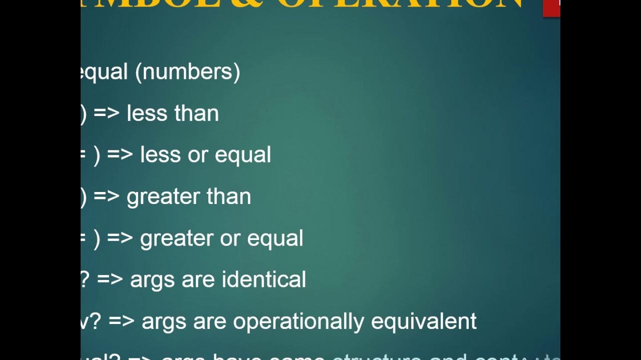 Introduction to scheme programming language - YouTube