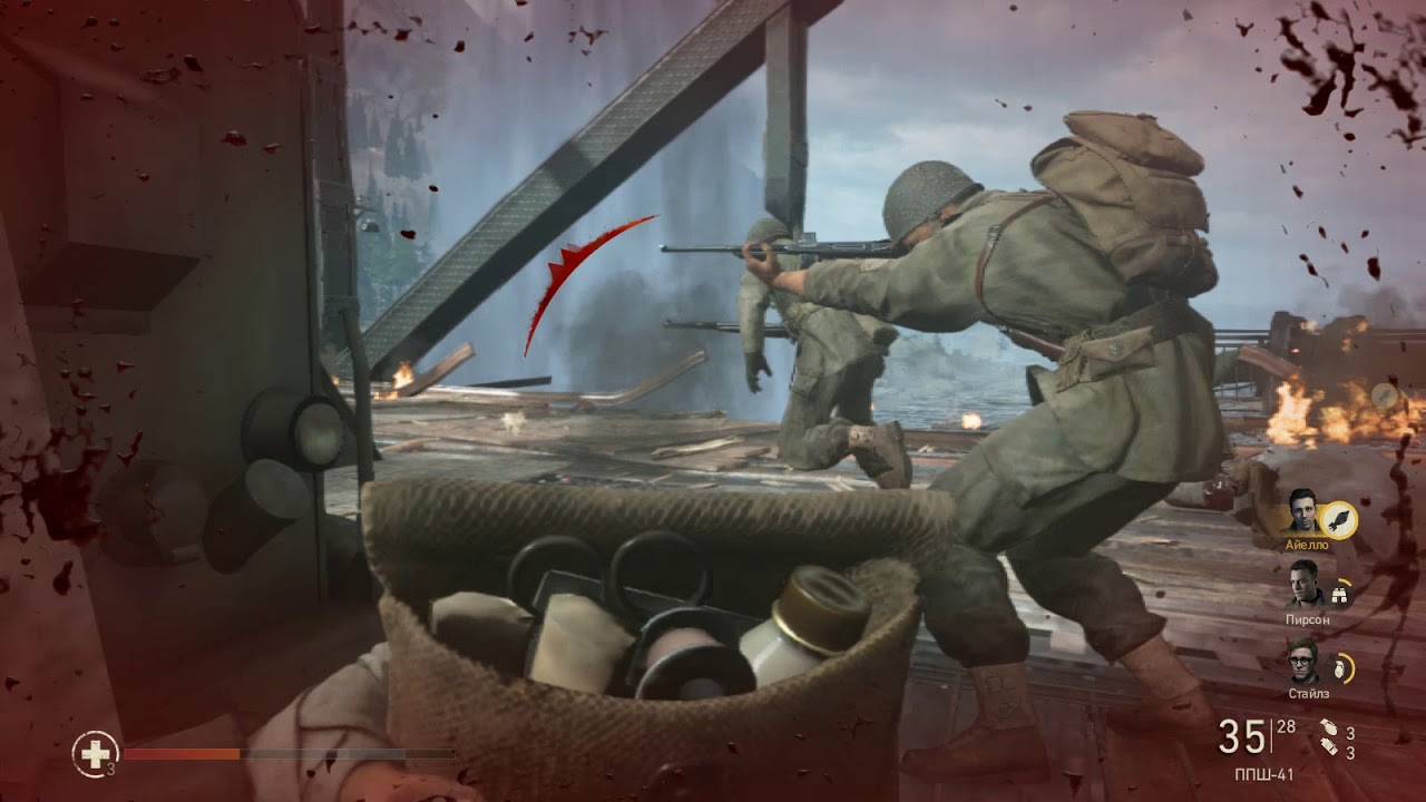 Call Of Duty 14 WWII (PC, 2017) Миссия 11 Рейн - YouTube