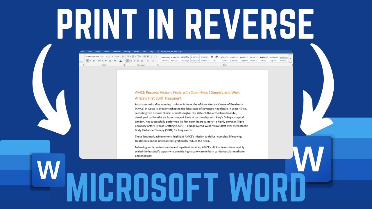 How To Print Pages In Reverse Order In Microsoft Word - YouTube