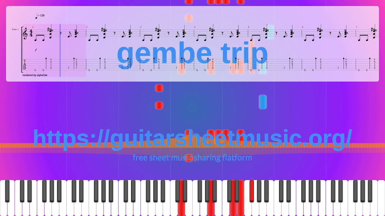 Gembe Trip Sheet Music Free, Synthesia Piano - YouTube