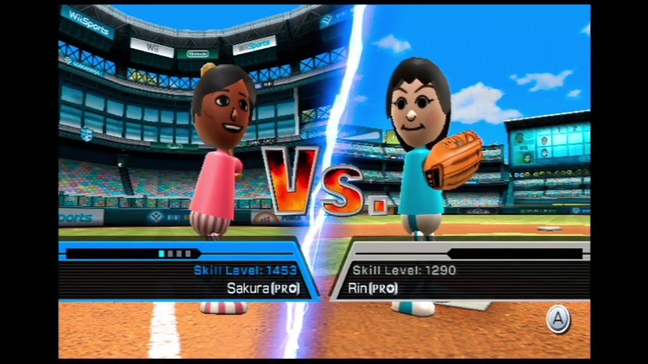 Wii Sports - Baseball - Sakura vs Rin - YouTube