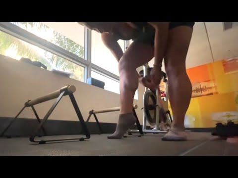 Measuring and flexing big calves