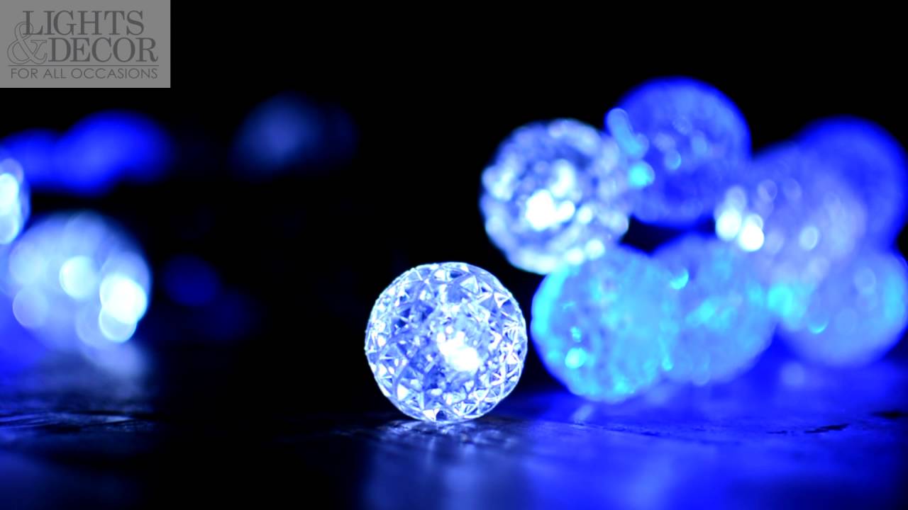 Blue & White LED Raspberry Bulb String Lights - YouTube