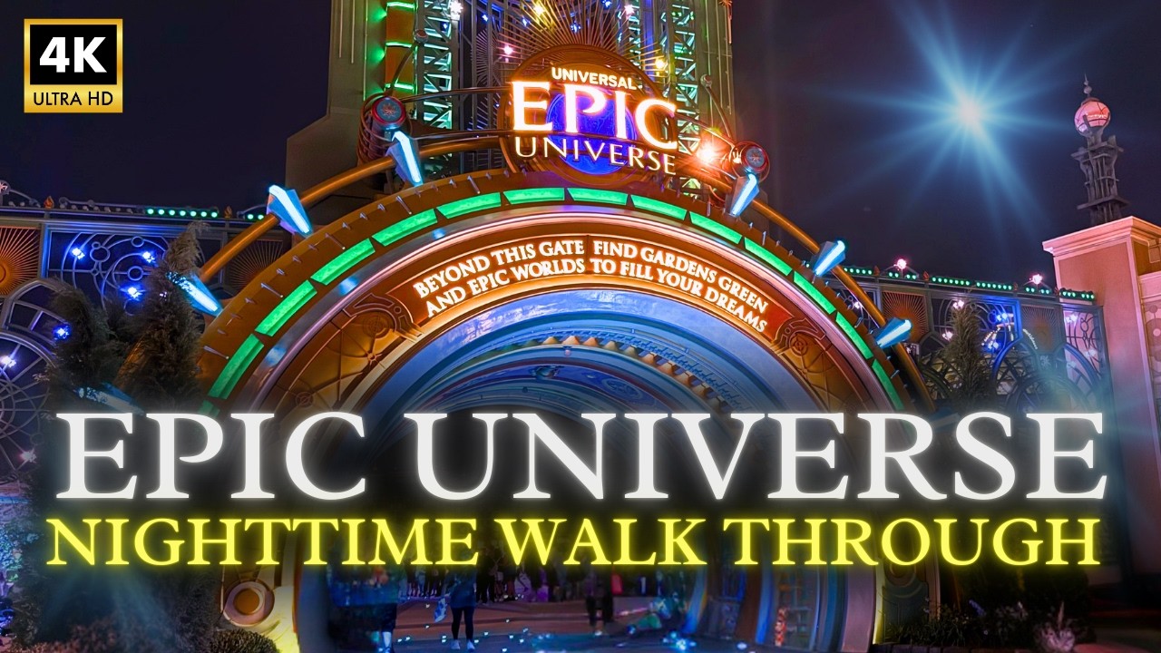 Epic Universe Nighttime Walkthrough in 4K | First Look at Universal’s ...