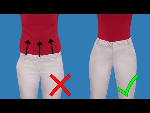 A sewing trick on how to upsize trousers from a low waist to a high one!