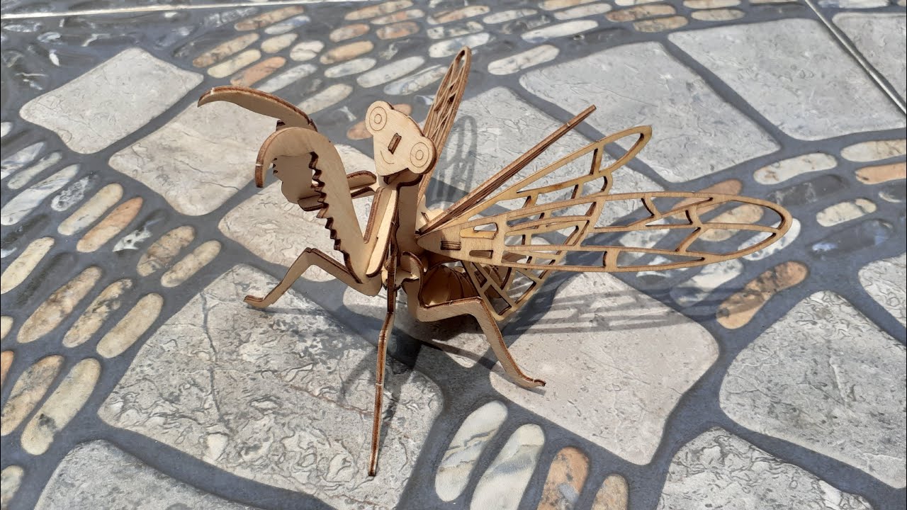 Mantis - DIY 3D Wooden Puzzle - YouTube