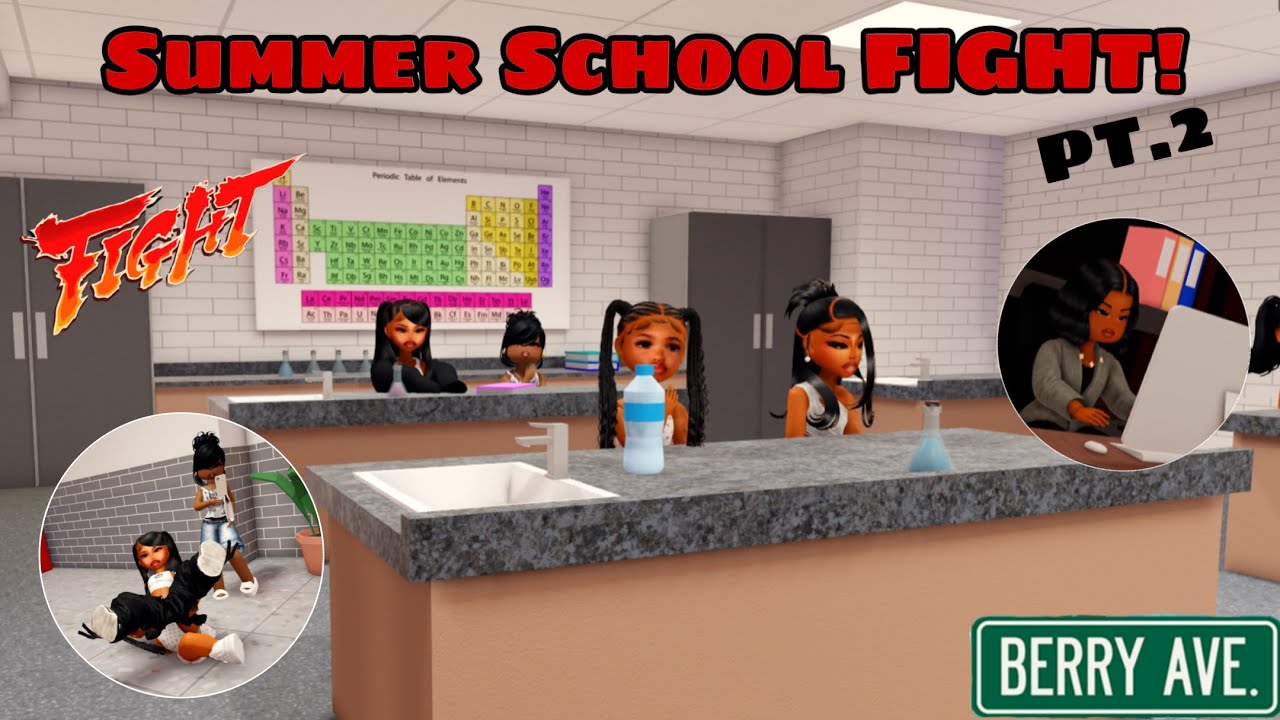 SUMMER SCHOOL FIGHT PT.2! *GHETTO* |Berry Ave Roleplay #berryave # ...