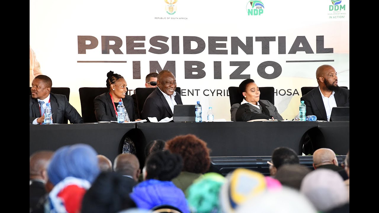 Ministers' responses during the Presidential Imbizo taking place in ...