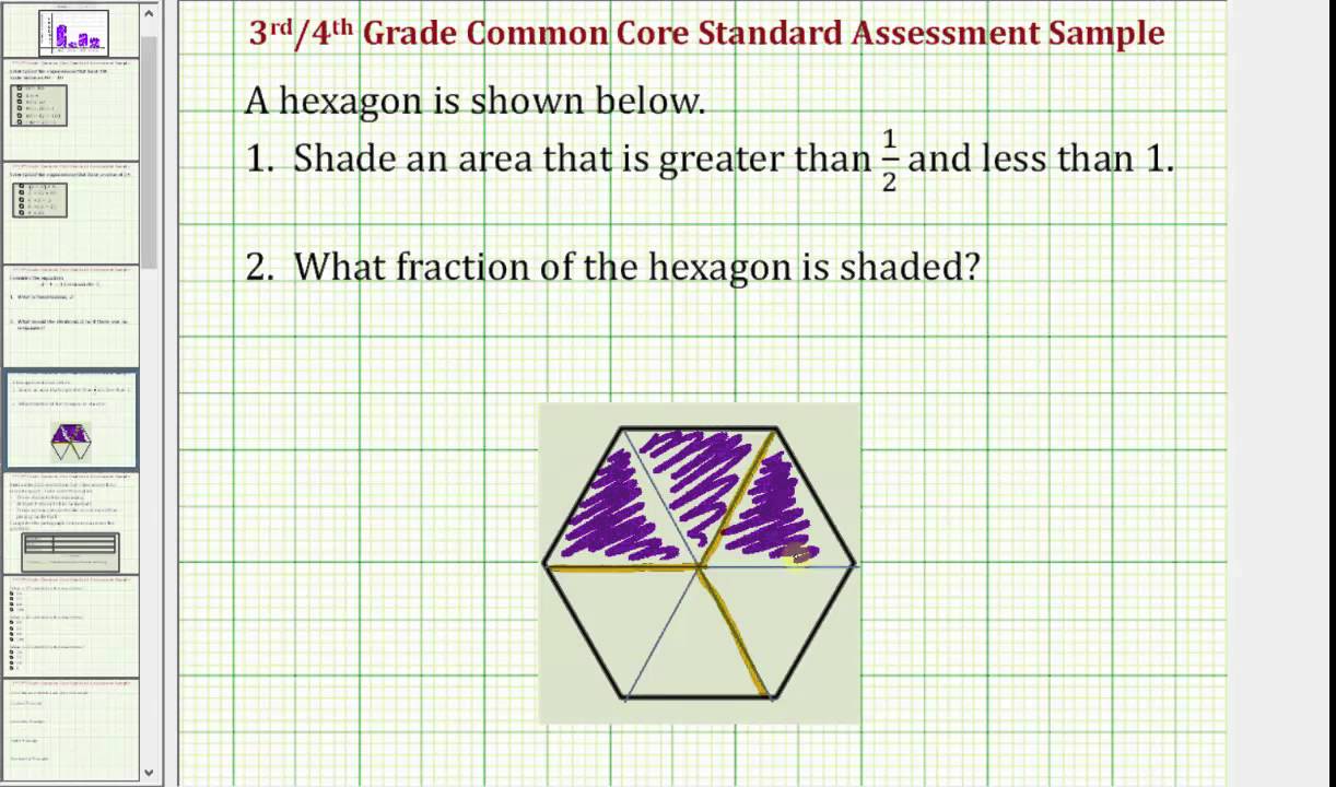 Create A Fraction Model Between Greater Than 1 Common Core 3 4 Math Ex