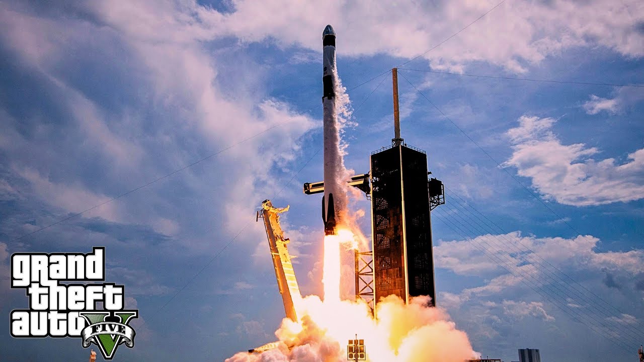 gta 5 space mod mission nasa's spacex crew-7 launch - YouTube