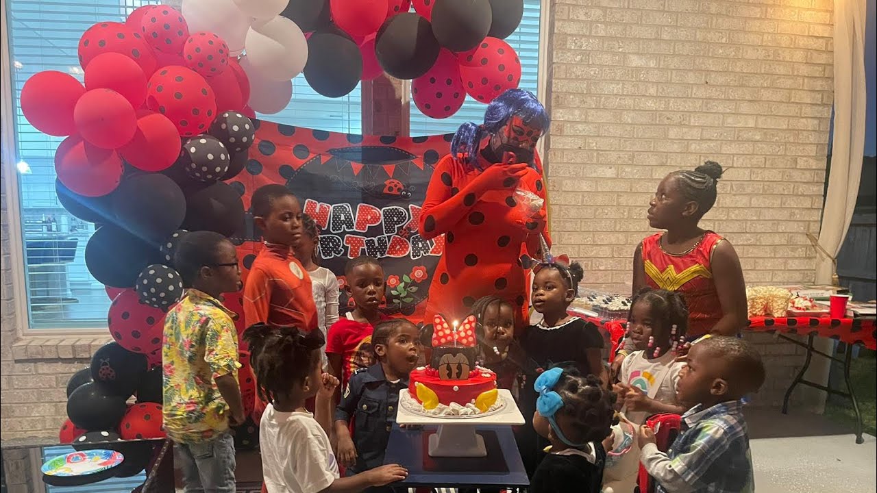 Surprised ladybug and Pińata for daughter’s 4th bday party #viral # ...