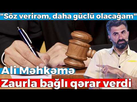 Ali Məhkəmədə ATV-nin aparıcısı Zaur Baxşəliyevlə bağlı qərar verdi