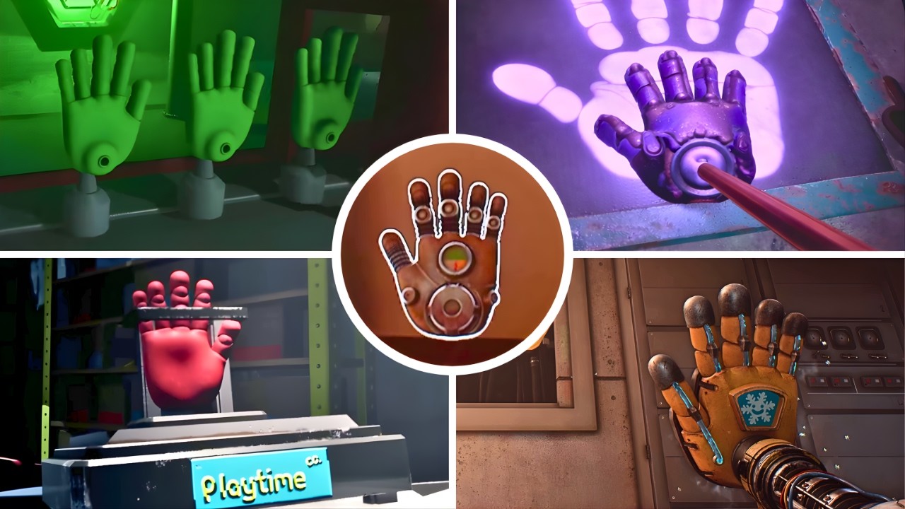 Poppy Playtime - ALL Colour Hands & GrabPack (Chapter 1-5 Showcases ...