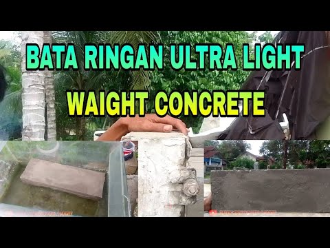 Bata ringan ultra light concrete - YouTube