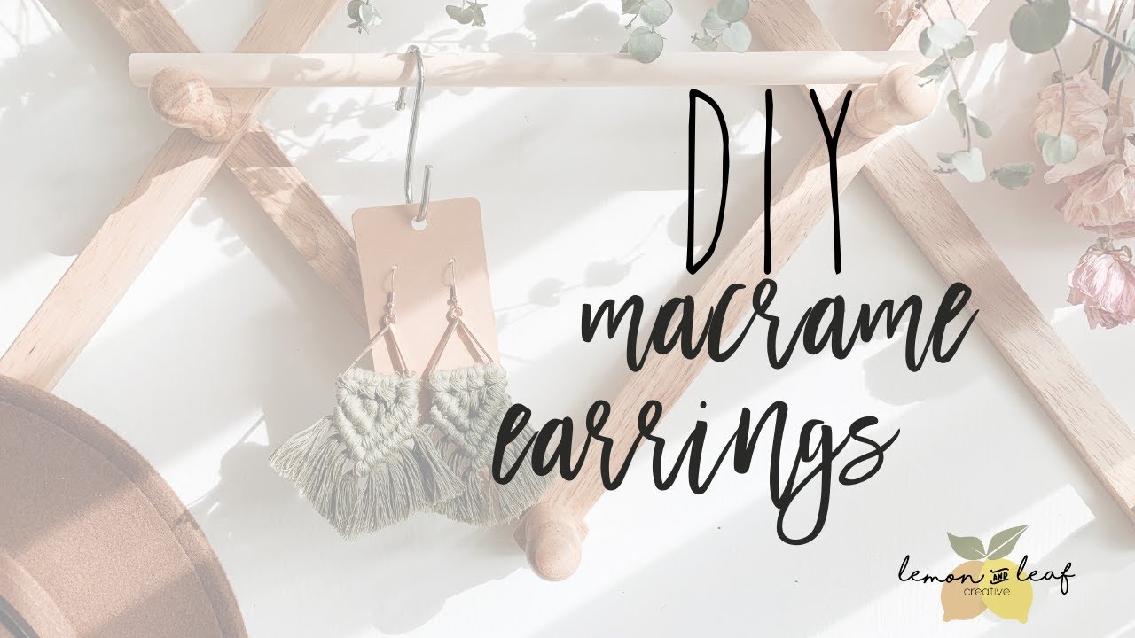 DIY Macrame Earrings | Macrame Earrings Tutorial - YouTube