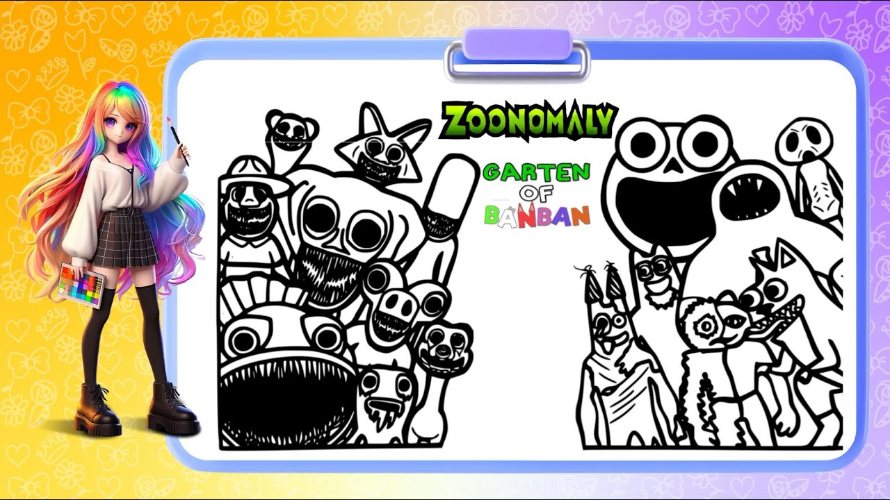 ZOONOMALY 2 vs GARTEN OF BANBAN 7 New Coloring Pages How to draw ...
