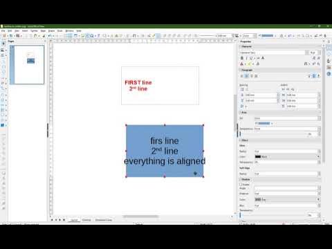 Making Textbox alignment (centered) both vertically and horizontally in LibreOffice Draw 7 ...