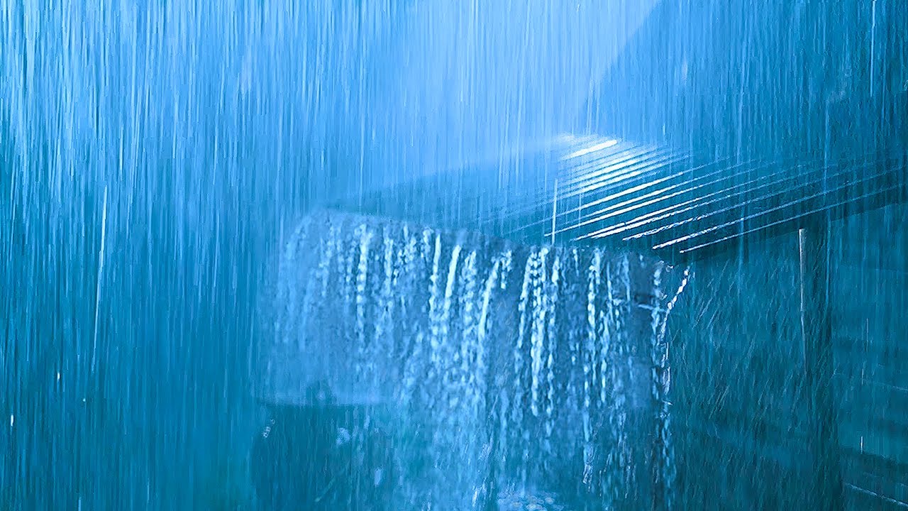 Goodbye Stress to Sleep Immediately with Torrential Rain & Rumbling ...