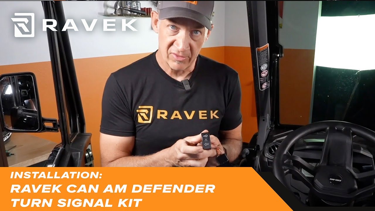 RAVEK Can Am Defender Turn Signal Kit Installation Walkthrough - YouTube