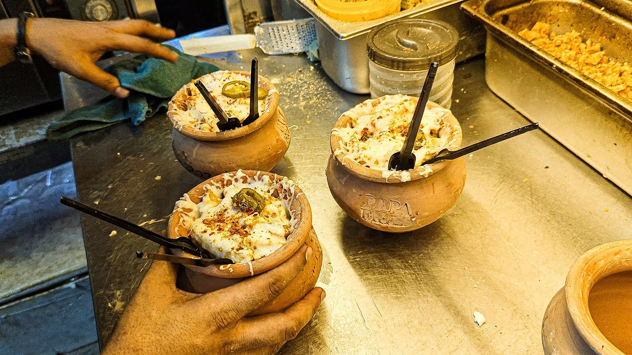 Matka Pizza Fries | Cheesy French Fries Making | Street Food Pakistan ...