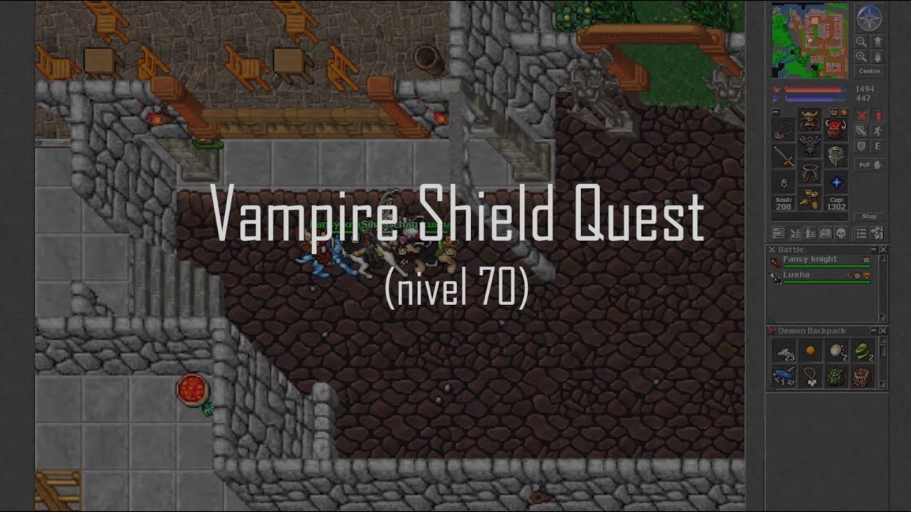 Tibia: Vampire shield quest, en Español - YouTube