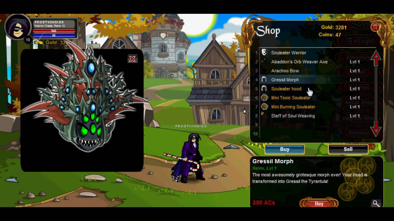 AQW=Quibble's shop 2 - YouTube
