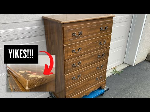 Saving a Damaged MDF Dresser From the Trash || Repairing Bubbled MDF ...