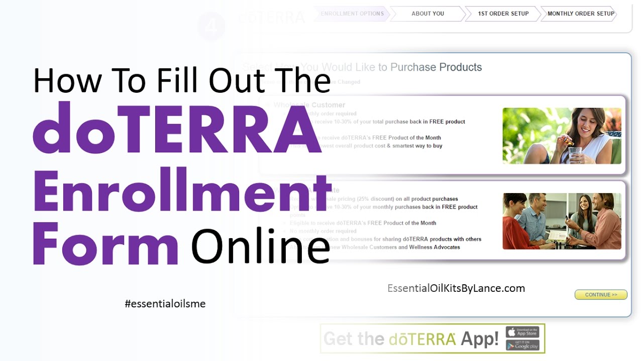 How To Fill Out The doTERRA Enrollment Form Online - YouTube