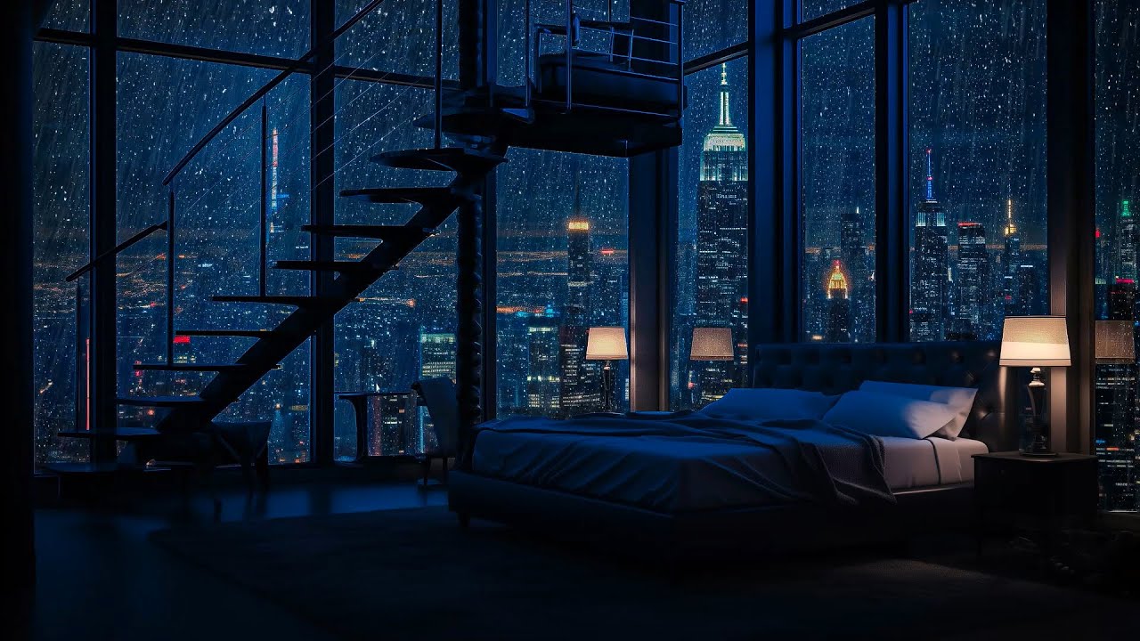 10 Hours | Rain Sound on Widow | Beat Stress & Insomnia to Sleep Fast ...