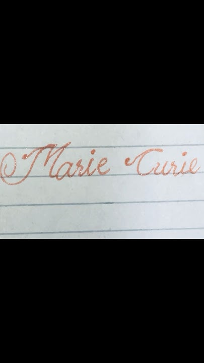 Marie Curie 👌#handwriting #Calligraphy #Cursive #Viral #shortsviral ...