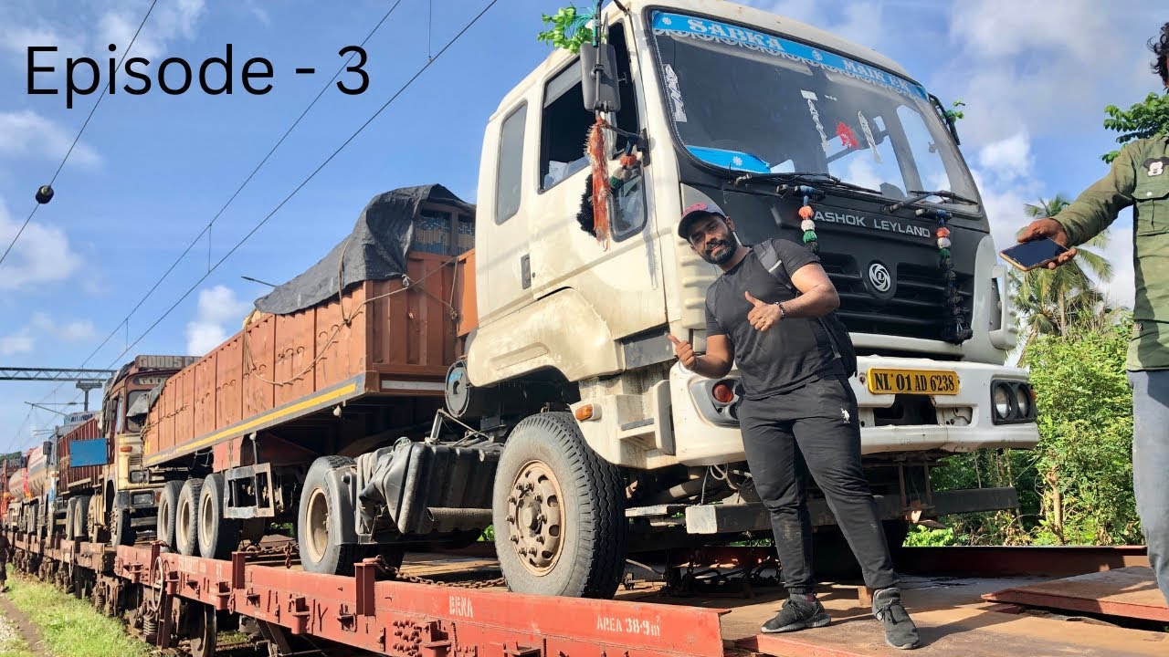 Traveling in RORO TRAIN || Trucks on Rail || Ep 3 - YouTube