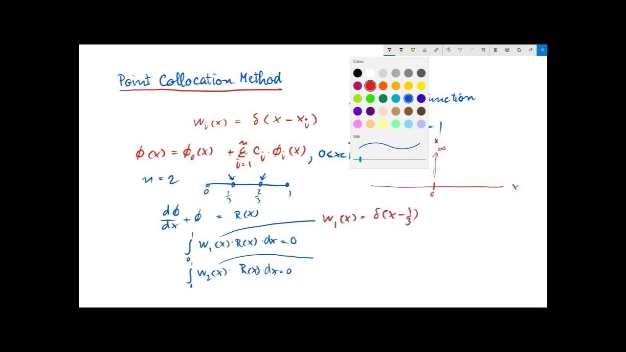 Finite Element Method 2021: 053 The Method of Weighted Residuals--Point Collocation Method - YouTube