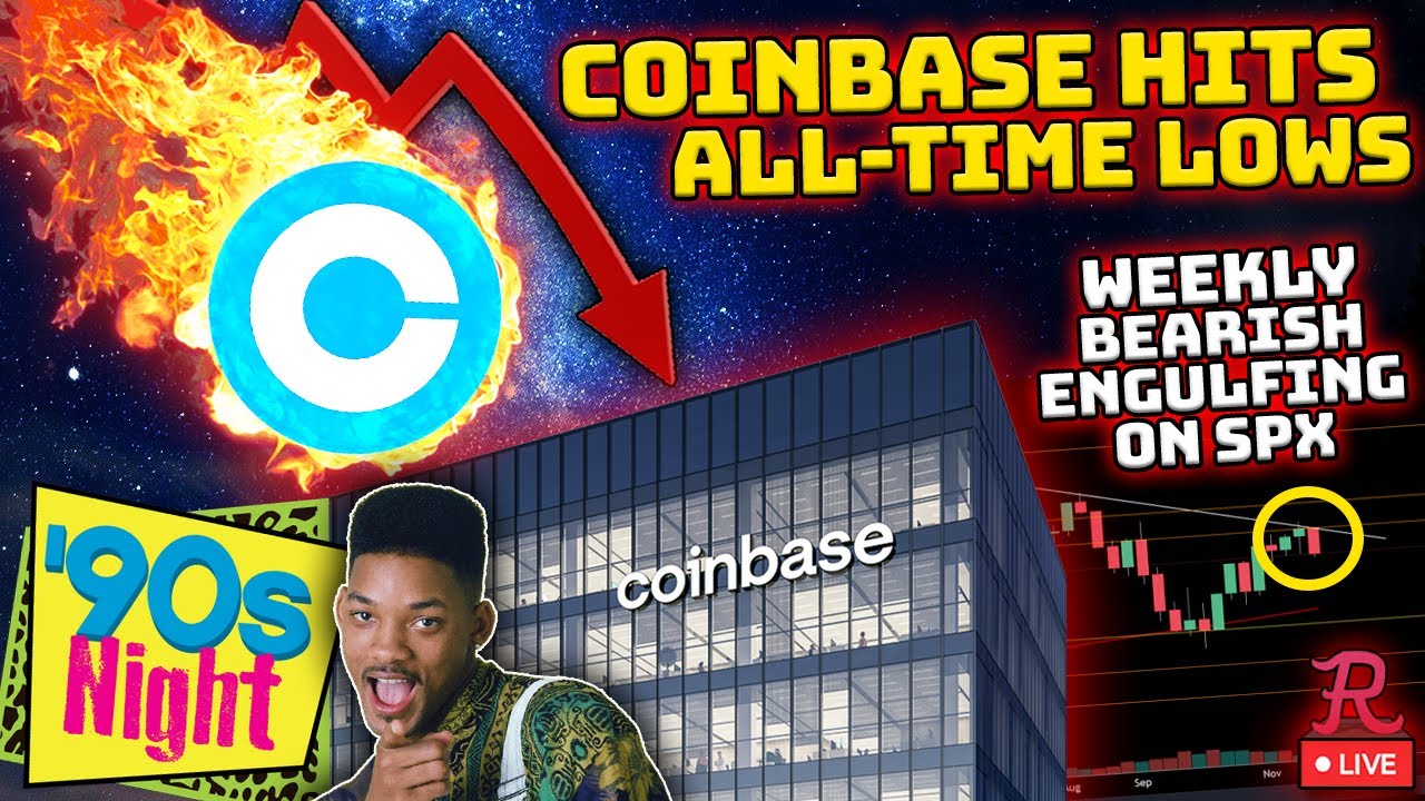 Bitcoin LIVE : COINBASE ALL TIME LOWS. 90s Stream! - YouTube