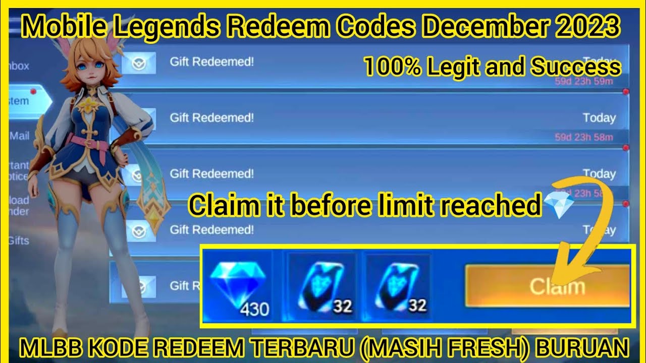 mobile Legends Redeem Codes December 07, 2023 - MLBB 100% Legit but ...