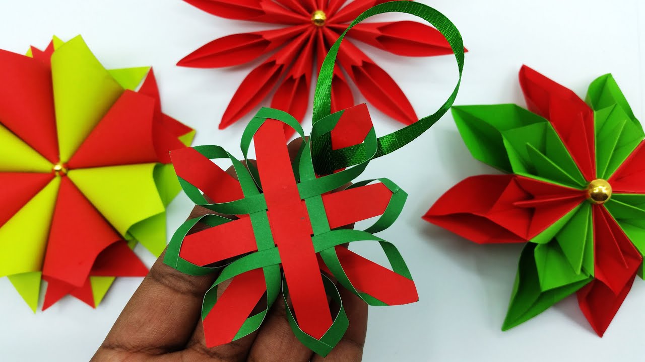 Beautiful Snowflake Making For Christmas Decoration | Paper Snowflake ...