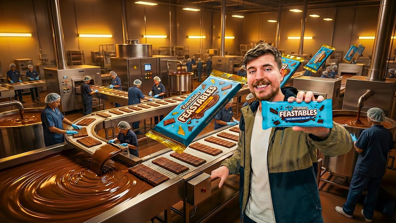 How MrBeast's $100M Factory Makes Feastables Chocolate - YouTube