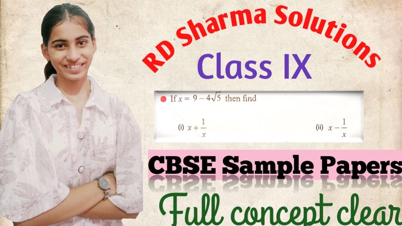 RD Sharma Solutions | Class 9 Maths | RD Sharma class 9 | CBSE Sample ...
