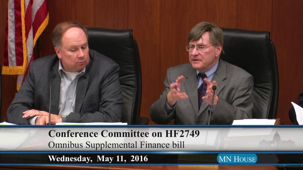 Conference Committee on HF2749 (Omnibus Supplemental Finance bill ...
