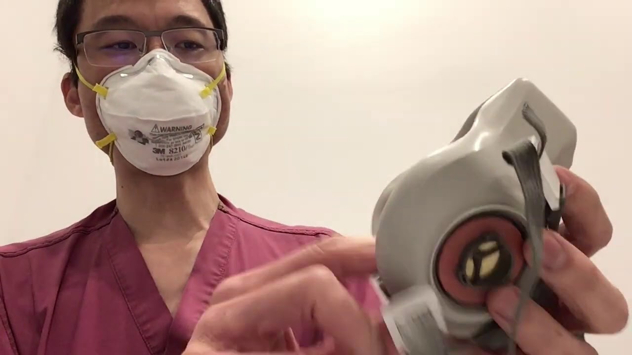 3M 6100 Mask with P100 filters - YouTube