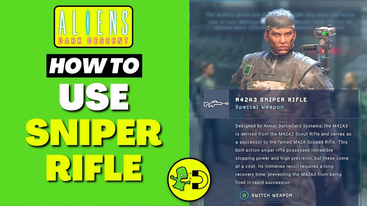 Aliens Dark Descent How to Use Sniper Rifle - YouTube