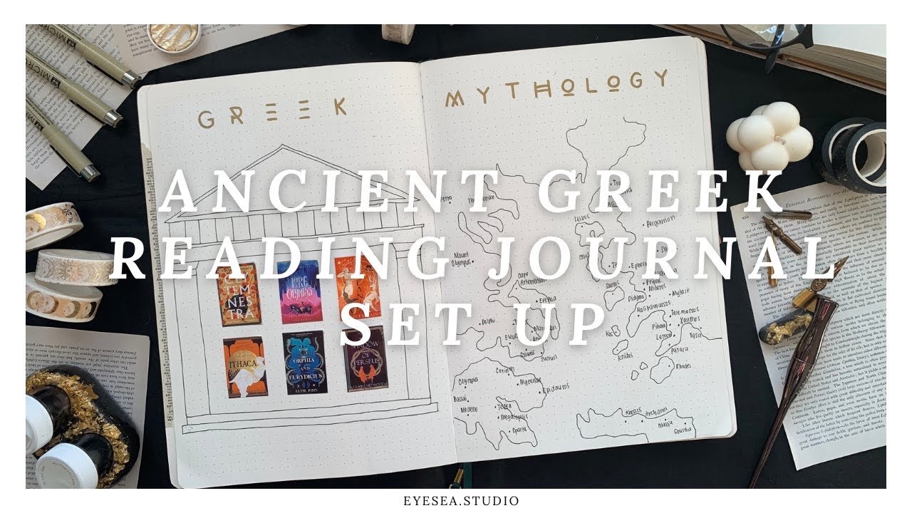 Reading Journal Set Up 🌿Greek Mythology Book Spread 🏛️ - YouTube