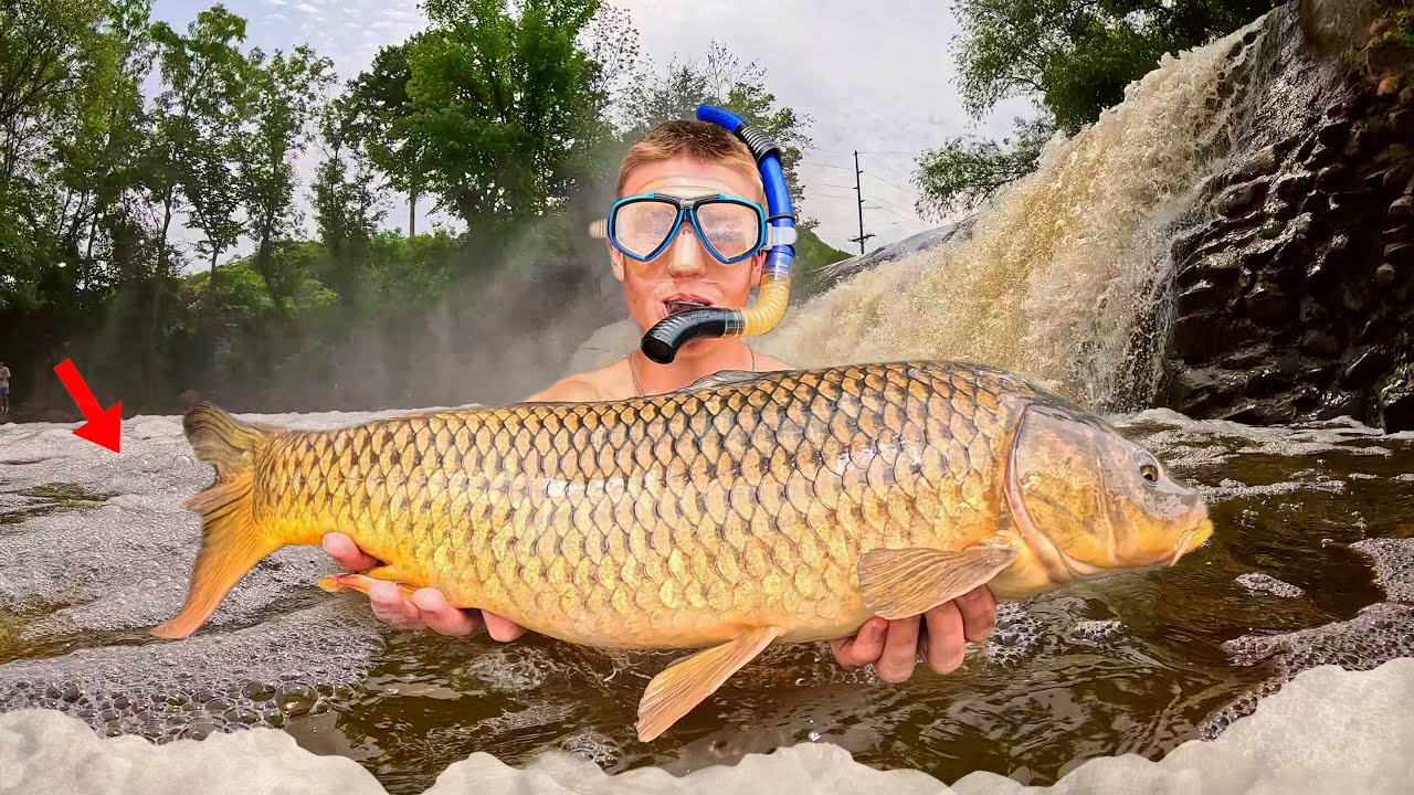 Fishing a FLOODING Waterfall FULL of Fish! - YouTube