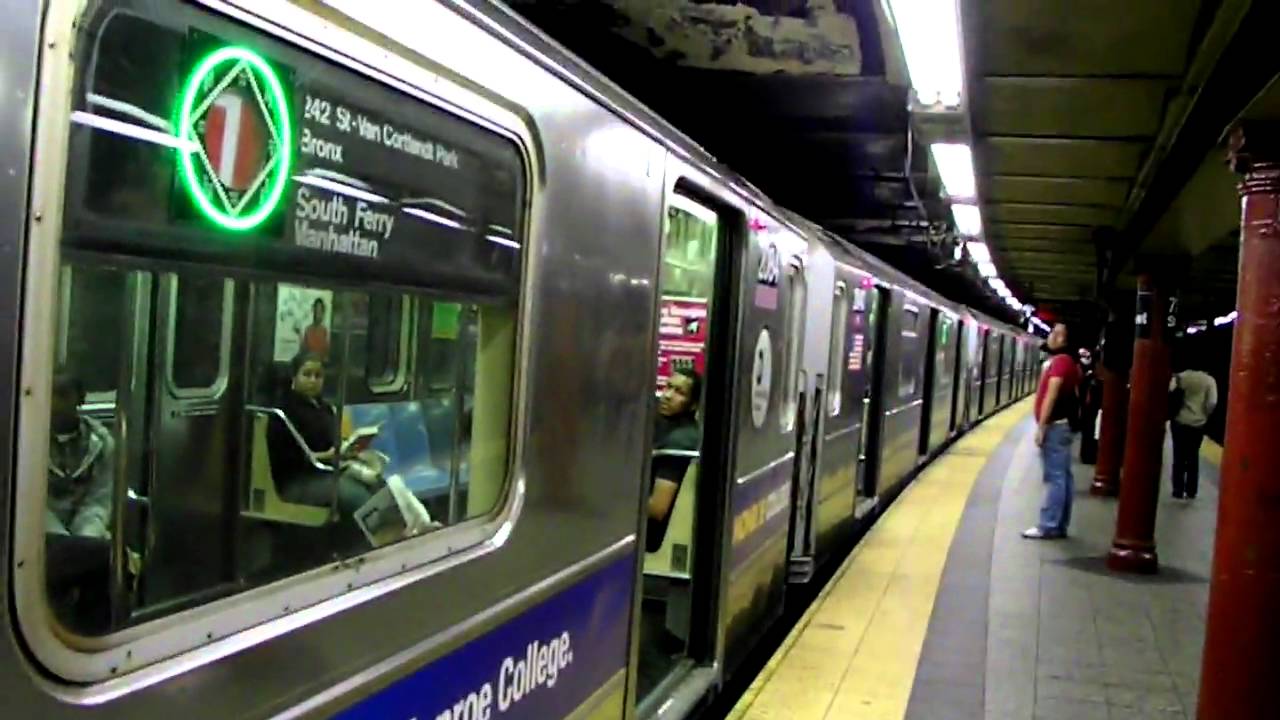 72nd St Exclusive: Downtown IRT R62A (1) with Railfan Window + LED ...