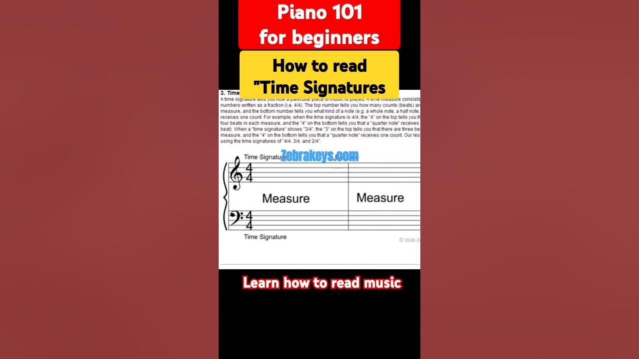 "Time Signatures" easy tutorial for beginners - YouTube