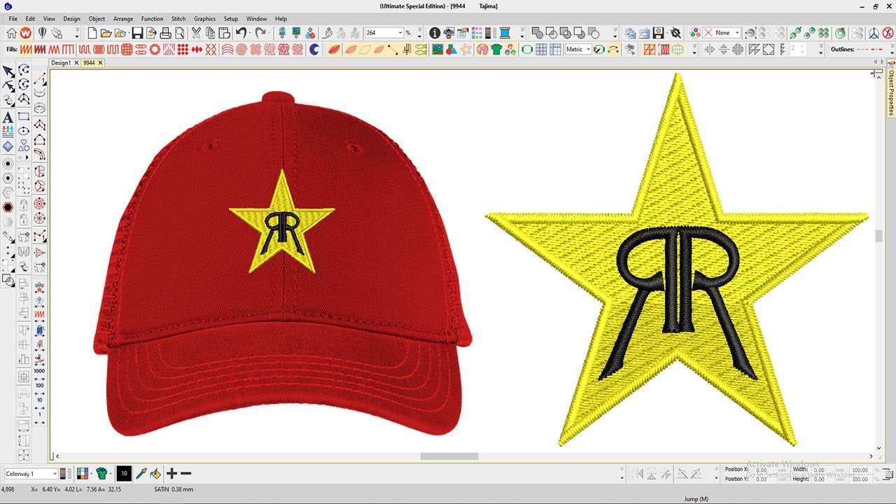 Rockstar Embroidery logo for Cap - YouTube
