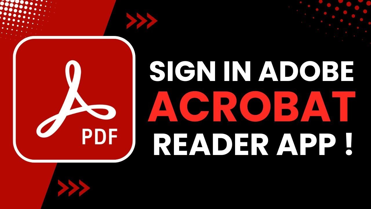 How to Sign In on Adobe Acrobat Reader ! - YouTube