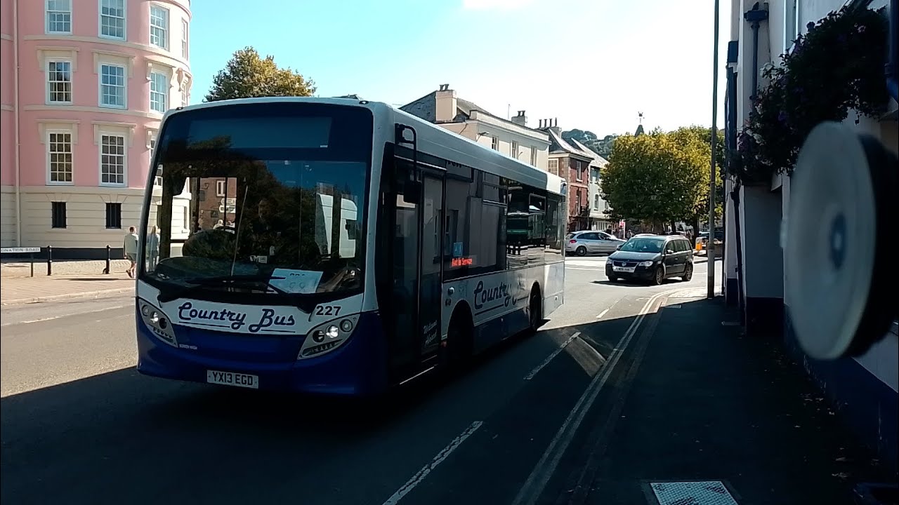 Country Bus 227, YX13EGD, N.I.S to Morrisons Totnes Petrol Station ...